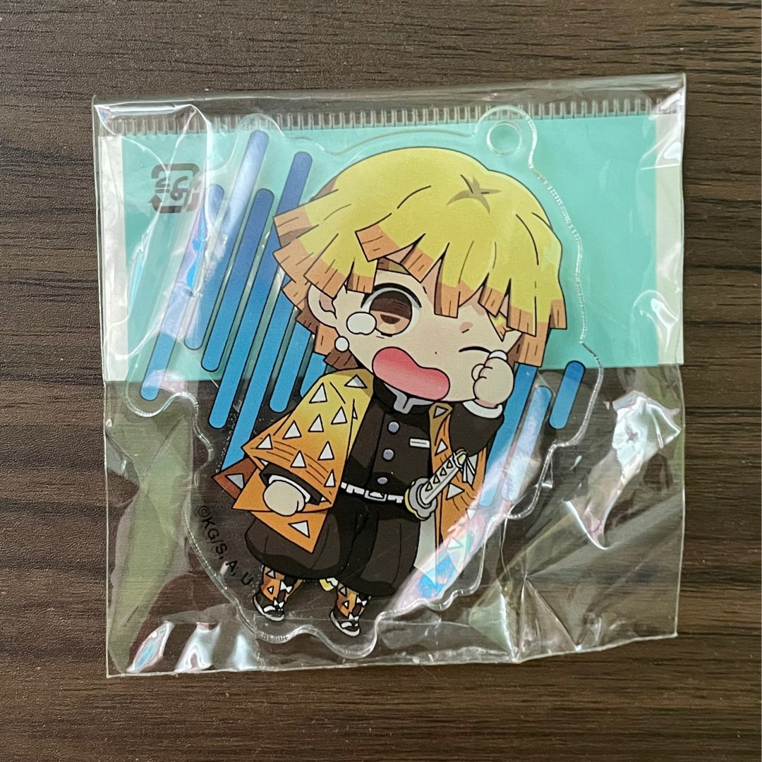 Kimetsu no yaiba demon slayer zenitsu acrylic keyring, Hobbies & Toys ...
