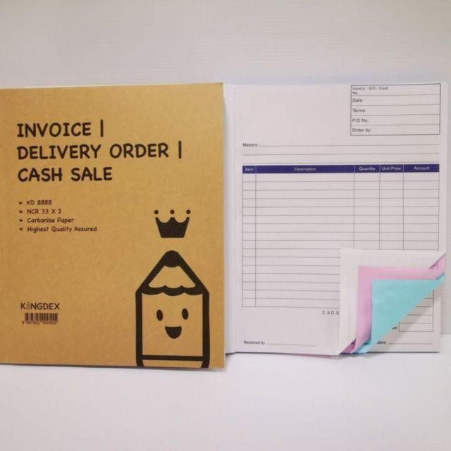 Kingdex Invoice/Delivery/Cash Sale Book KD8888 shop house business cash ...