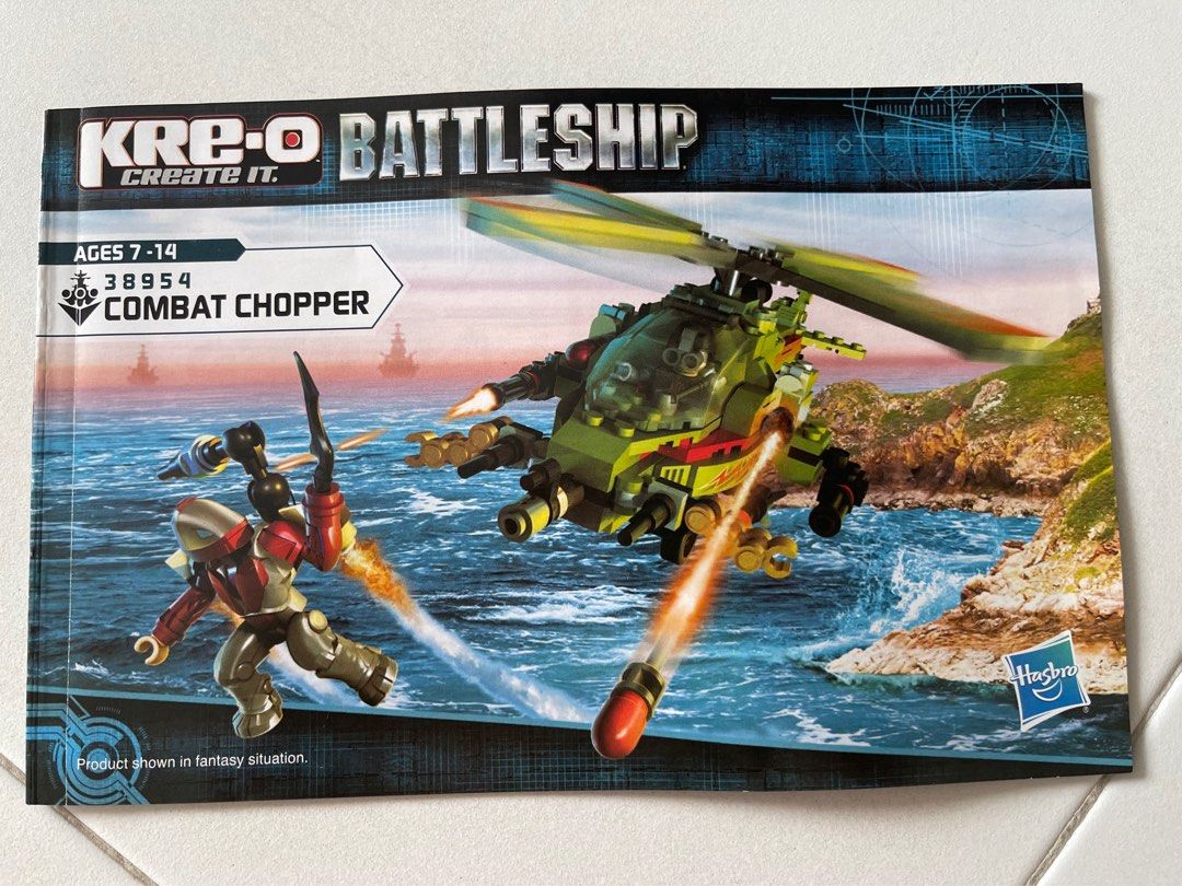 Kreo Battleship Combat Chopper Lego like helicopter, Hobbies & Toys ...