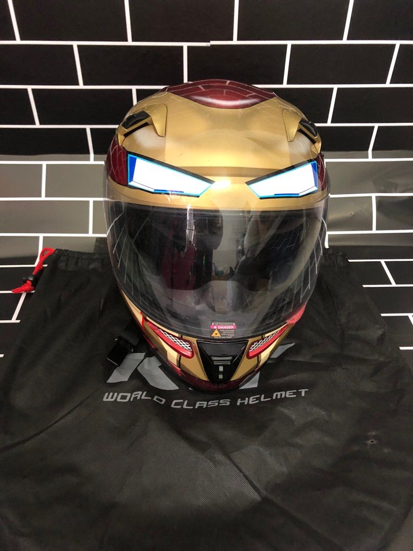 KYT Ironman Helmet K2Rider Double Visor, Auto Accessories on Carousell