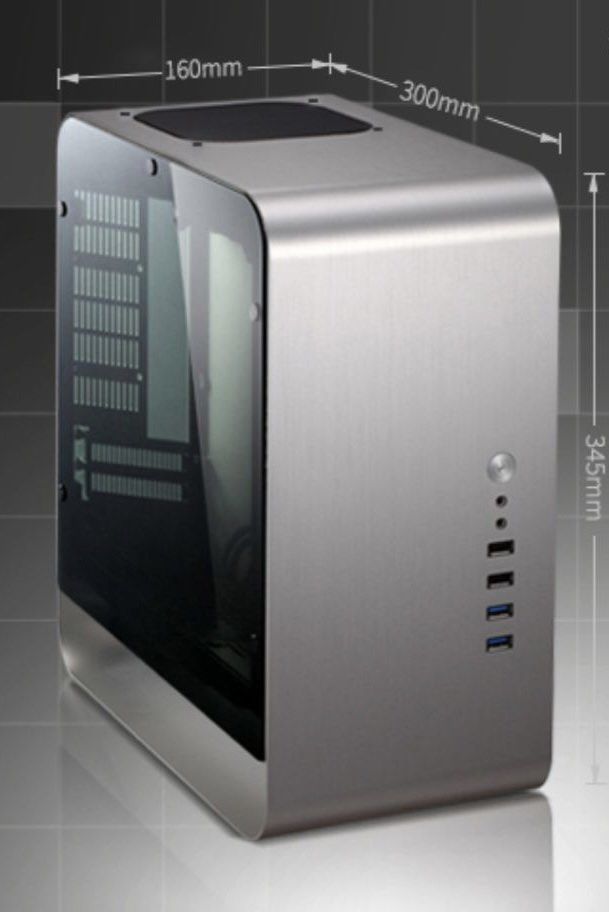Like New, ITX PC Casing 2mm aluminium casing with 5mm tempered glass in ...