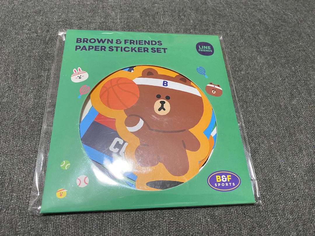 Line friends sticker set 貼紙 12 個, 興趣及遊戲, 玩具 & 遊戲類 - Carousell