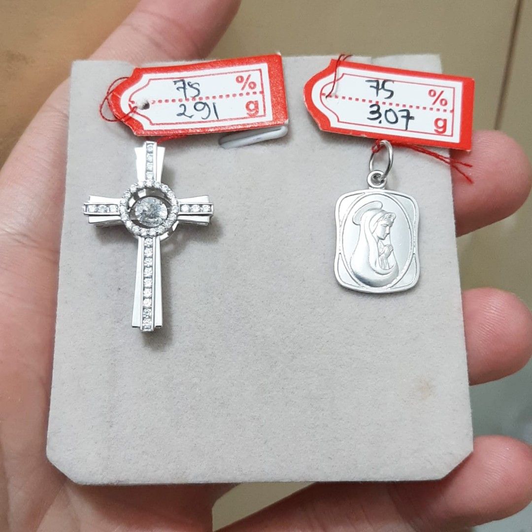 Liontin emas putih 75% 17k chat harga dan model, Fesyen Wanita ...