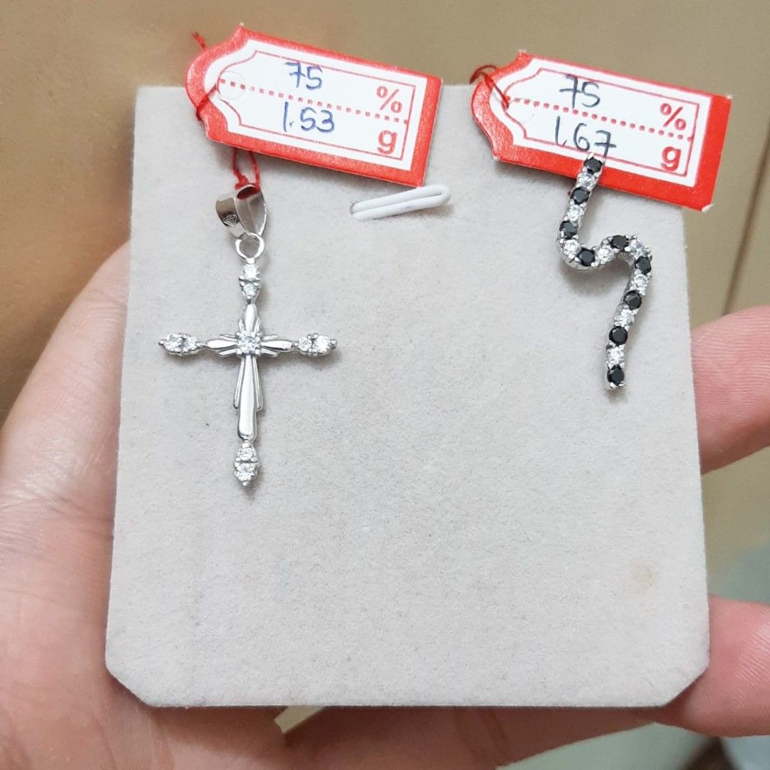 Liontin emas putih 75% 17k chat harga dan model, Fesyen Wanita ...