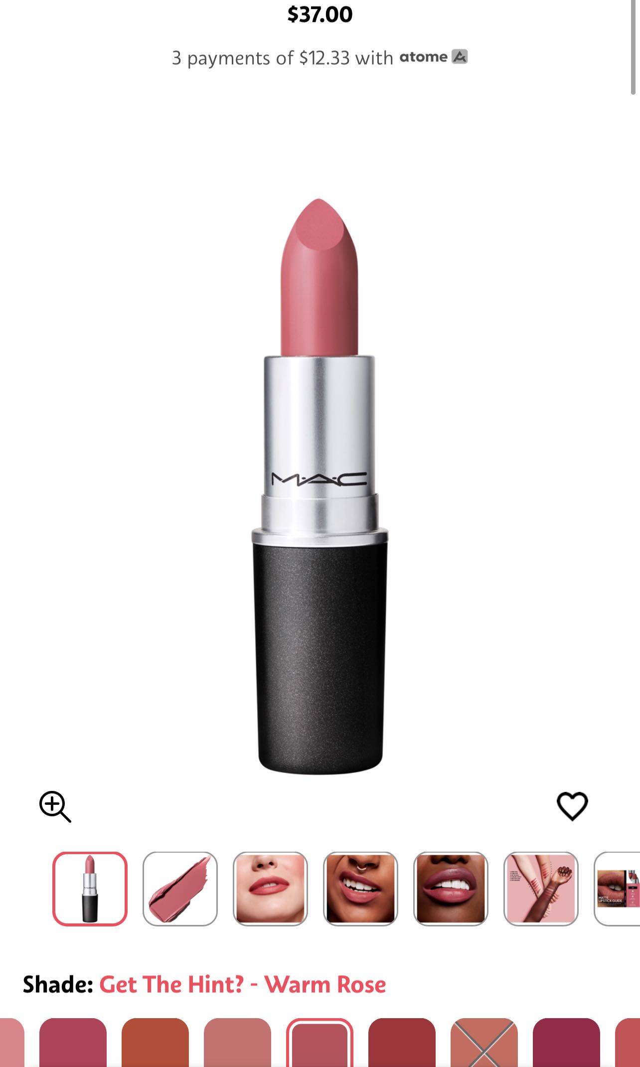 MAC Matte Lipstick in Get the Hint 664, Beauty & Personal Care, Face ...