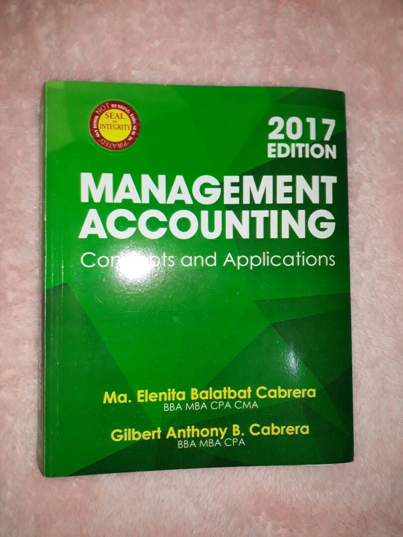 Management Accounting by Cabrera, Hobbies & Toys, Books & Magazines, Textbooks on Carousell