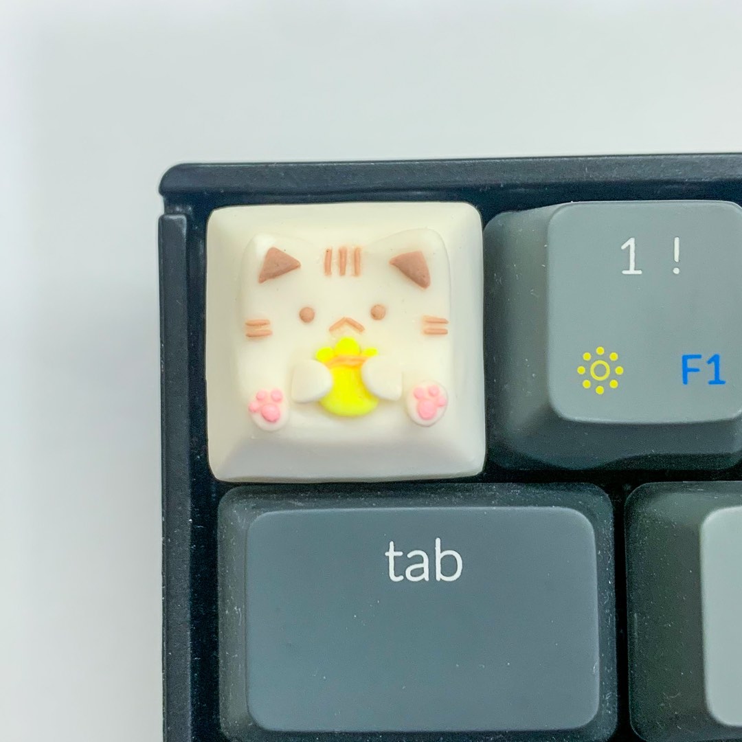 Manekineko Fortune Cat Moneybag Cat Keycap | Custom Artisan Keycap for ...