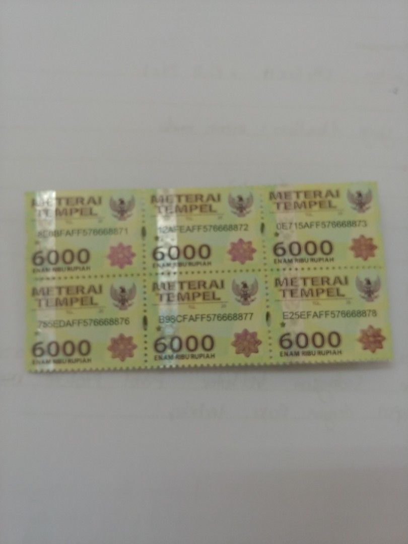 Materai 6000, Barang Yang Dicari di Carousell