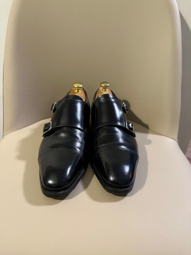 Meermin Black Double Monk 8UK, Men's Fashion, Footwear, Dress Shoes on ...