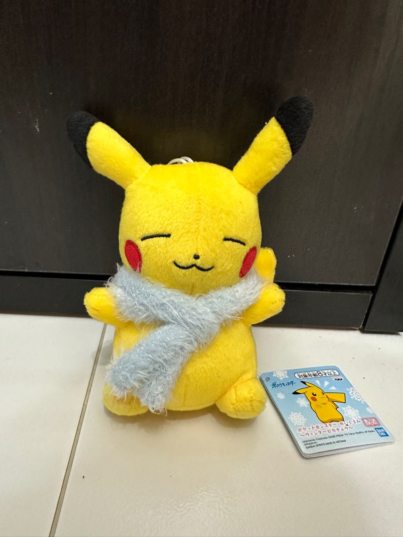 Mini Winter Pikachu Plush, Hobbies & Toys, Toys & Games on Carousell