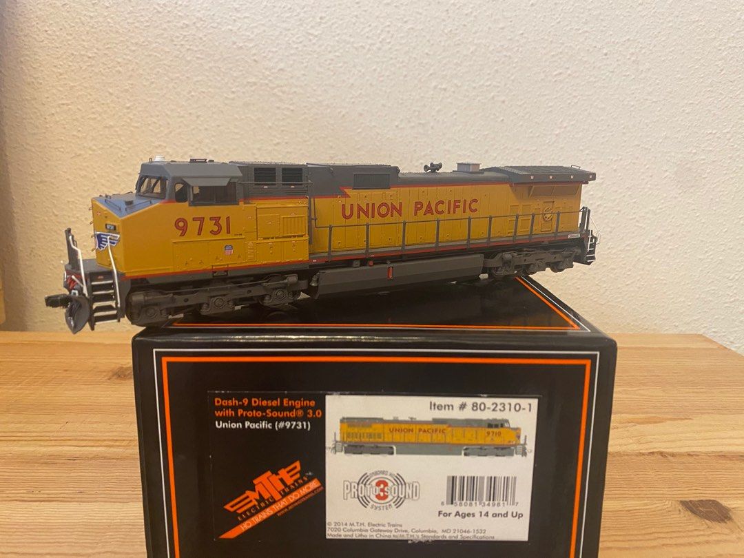 火車模型 MTH HO Dash 9 DCC with Proto-Sound UP#9731 #80-2310-1, 興趣及遊戲, 玩具 & 遊戲類 - Carousell