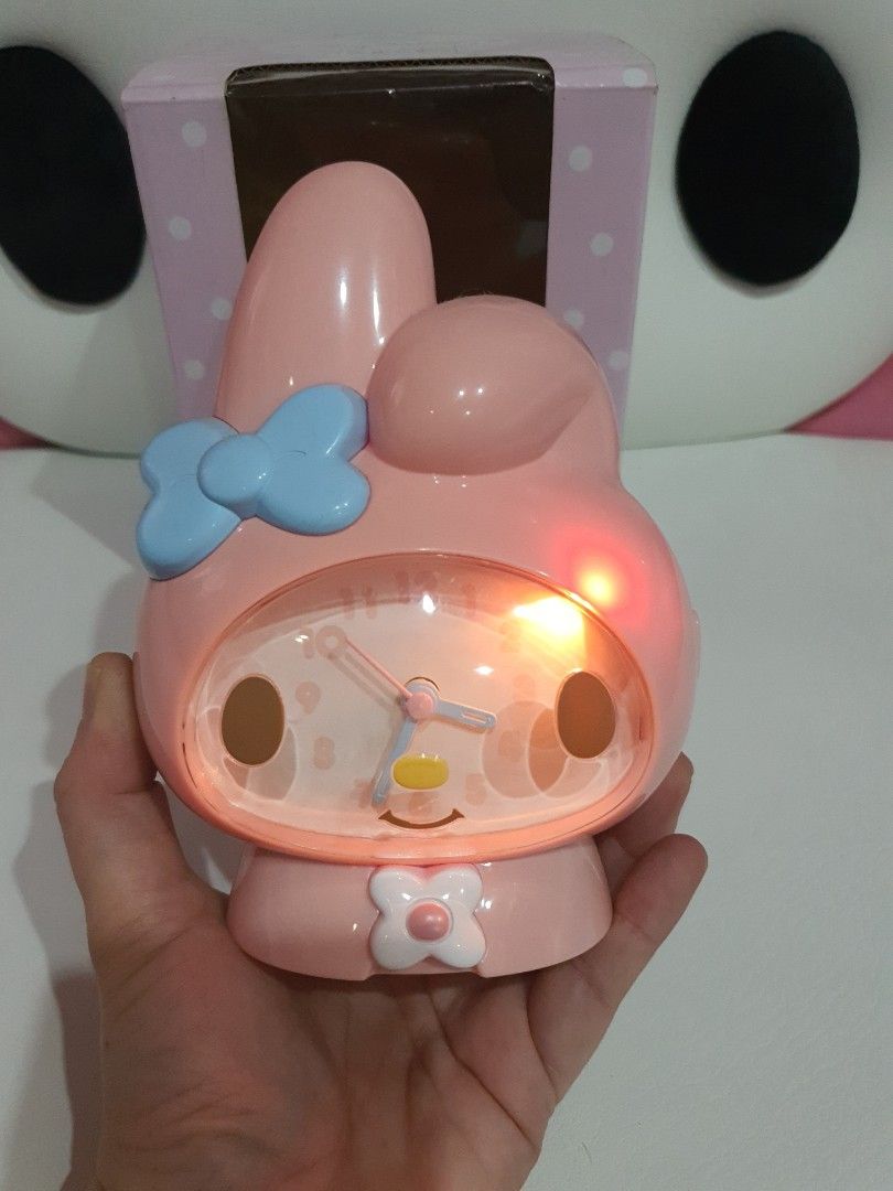 My Melody Face Alarm Clock with Light on Carousell