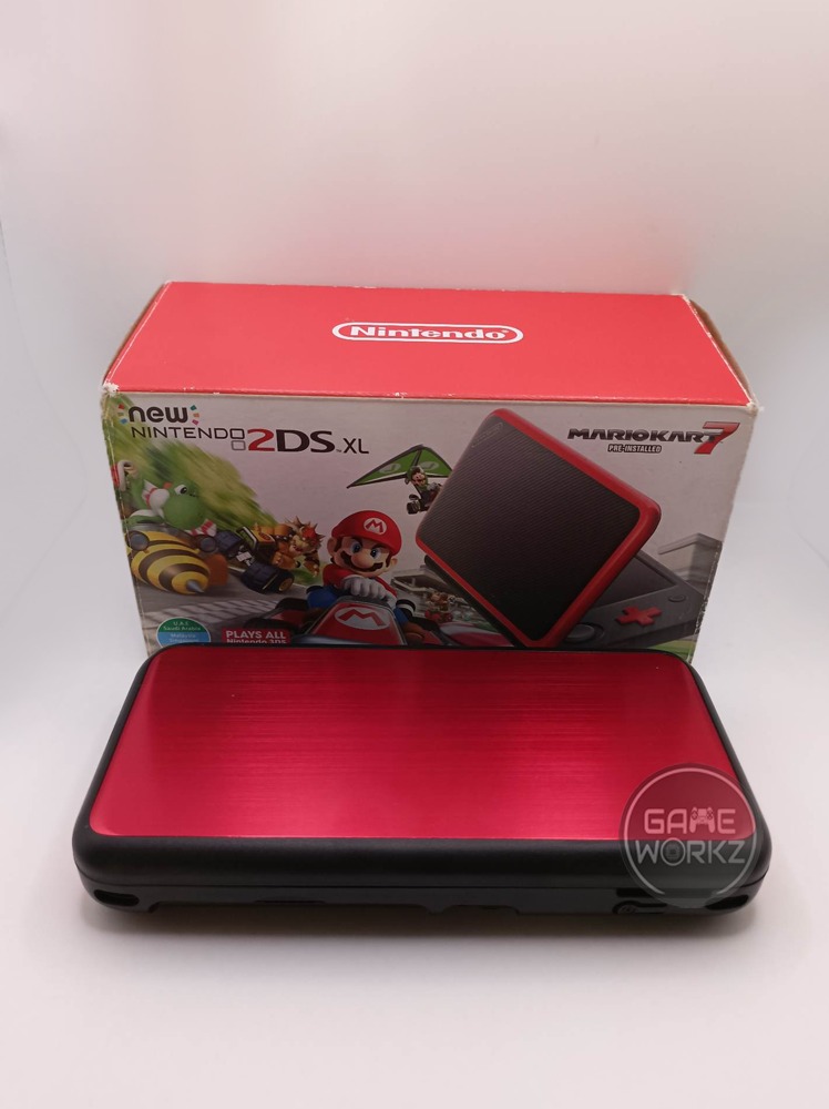 'New' Nintendo 2DS XL Red and Black (Mario Kart Edition) -NON CFW ...