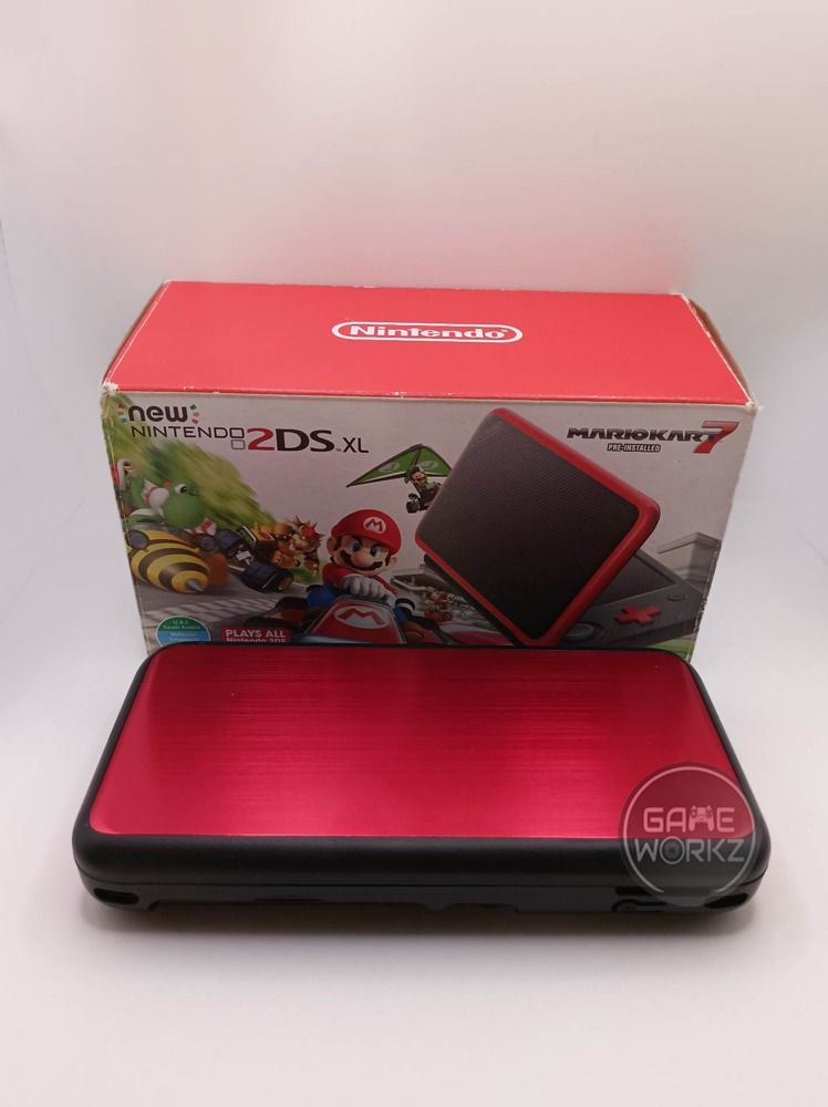 'New' Nintendo 2DS XL Red and Black (Mario Kart Edition) -NON CFW ...