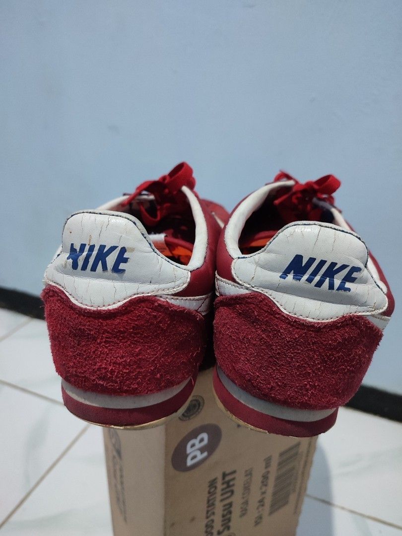 Nike cortez sepatu merah size 44 ori bro ada apanya, Fesyen Pria ...