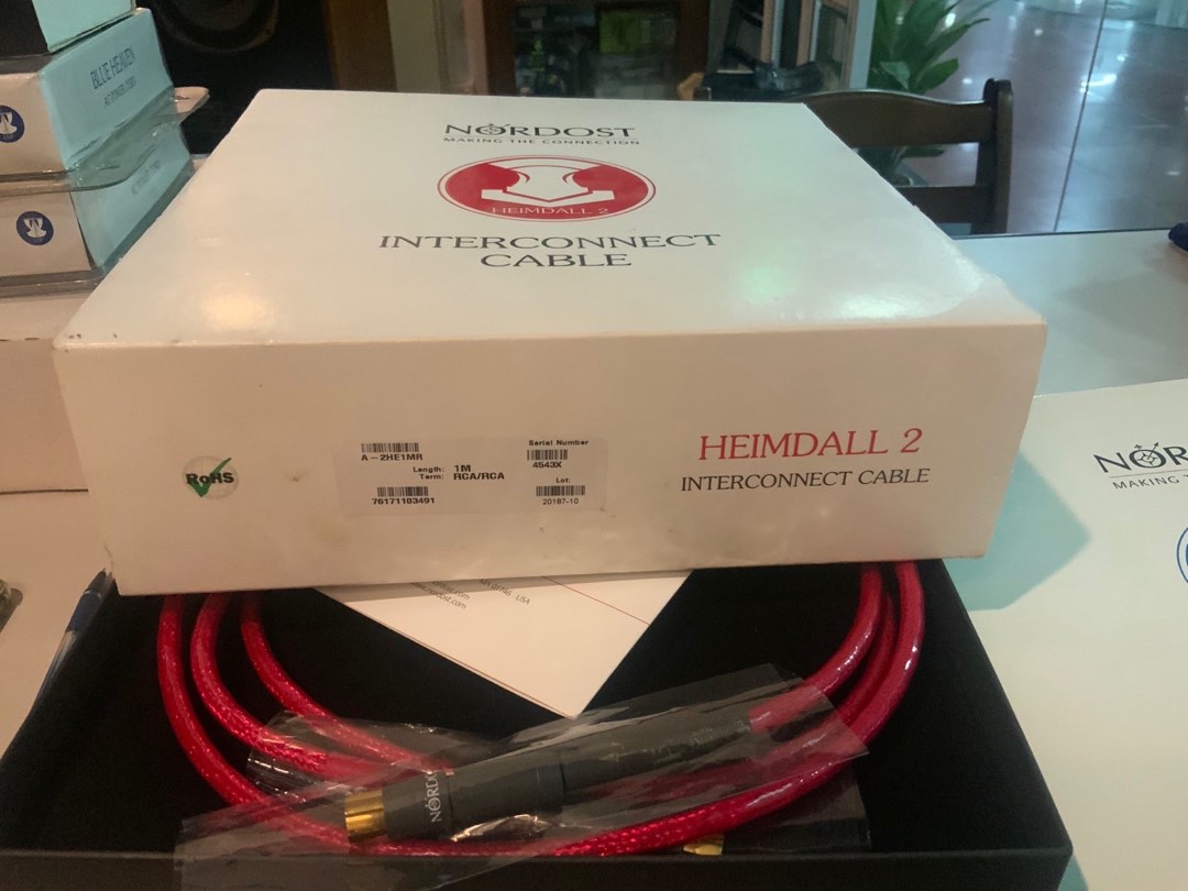 Nordost Heimdall 2 RCA interconnect 1meter, Audio, Other Audio Equipment on Carousell