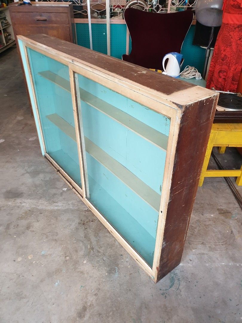 Old Kopitiam Wall Mounted Showcase, Furniture & Home Living, Furniture ...