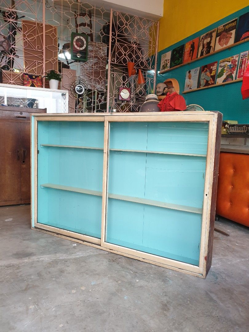 Old Kopitiam Wall Mounted Showcase, Furniture & Home Living, Furniture ...