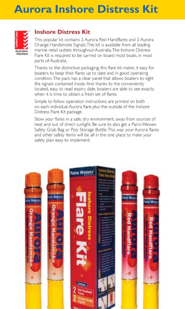 Pains Wessex Marine Distress Signals Signal Flares Smoke Flare ...