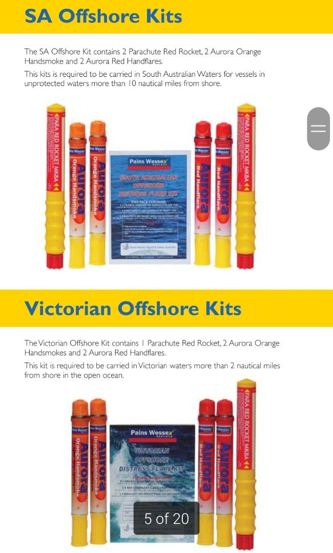 Pains Wessex Marine Distress Signals Signal Flares Smoke Flare ...