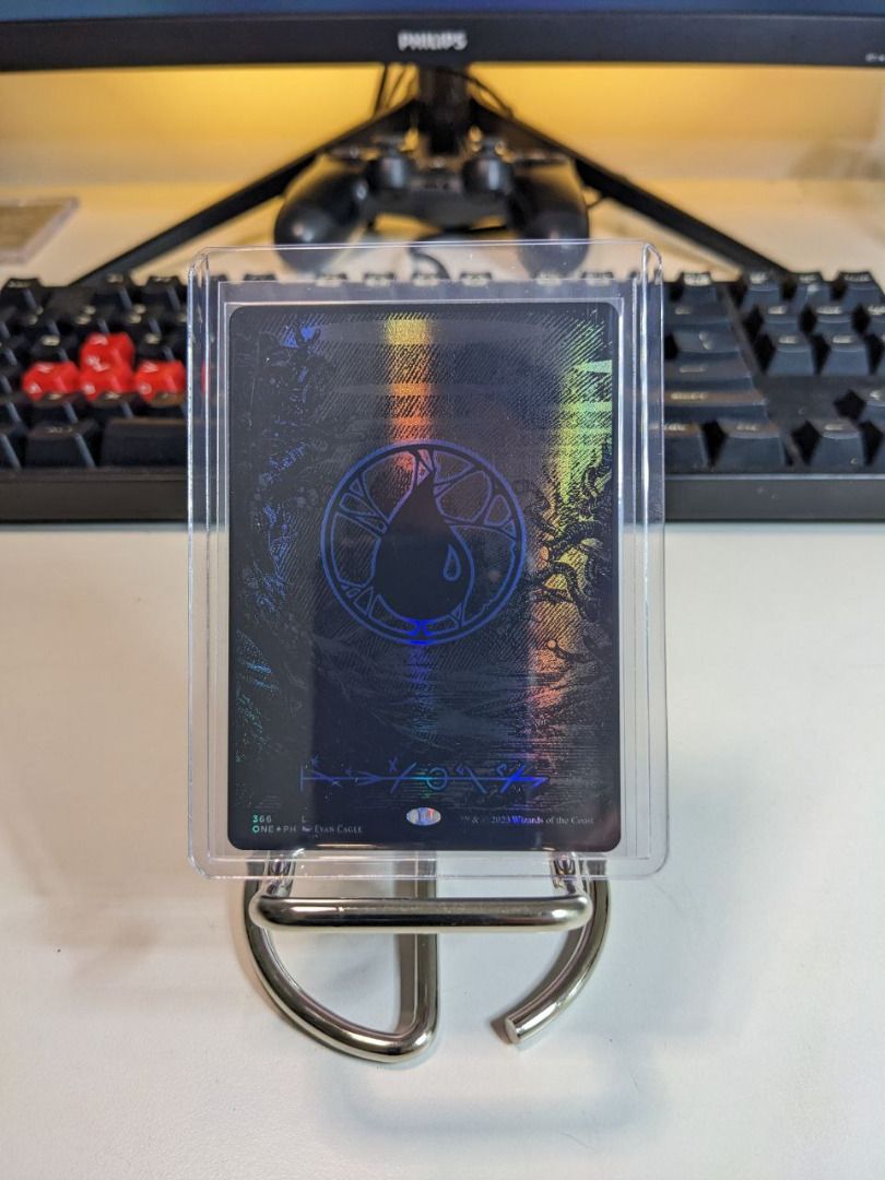 Phyrexia Compleated Bundle Lands Pack - Oil Slick, Phyrexian and Full ...