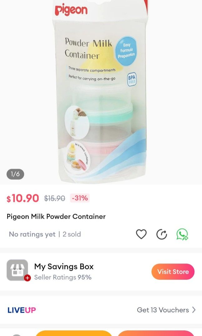 Pigeon Milk Powder Container, Babies & Kids, Nursing & Feeding ...