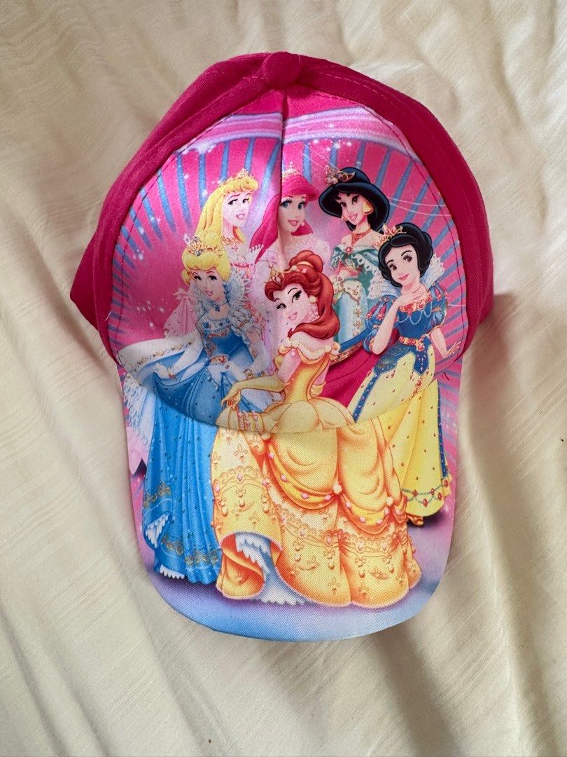 Pink Disney Princess Cap, Babies & Kids, Babies & Kids Fashion on Carousell