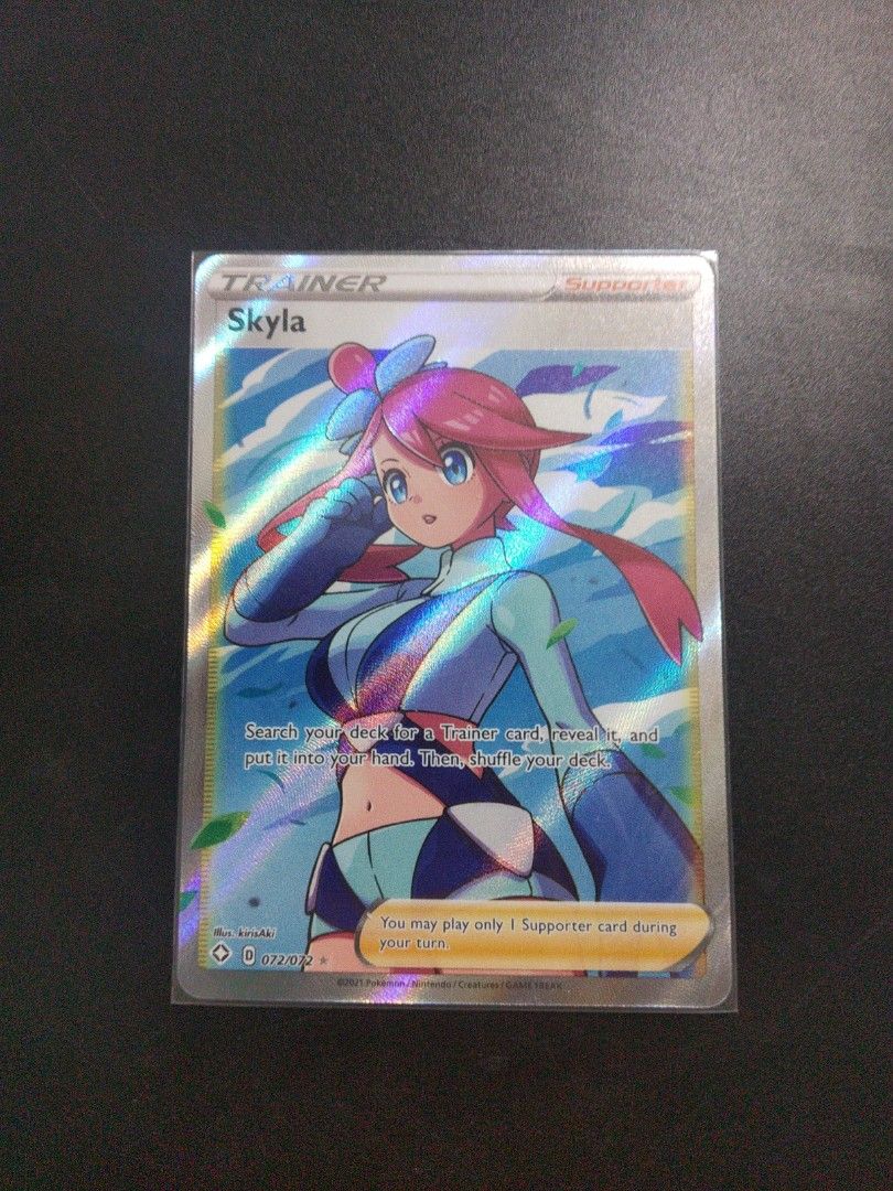 Pokemon TCG Skyla Full Art Trainer Ultra Rare - Shining Fates, Hobbies ...