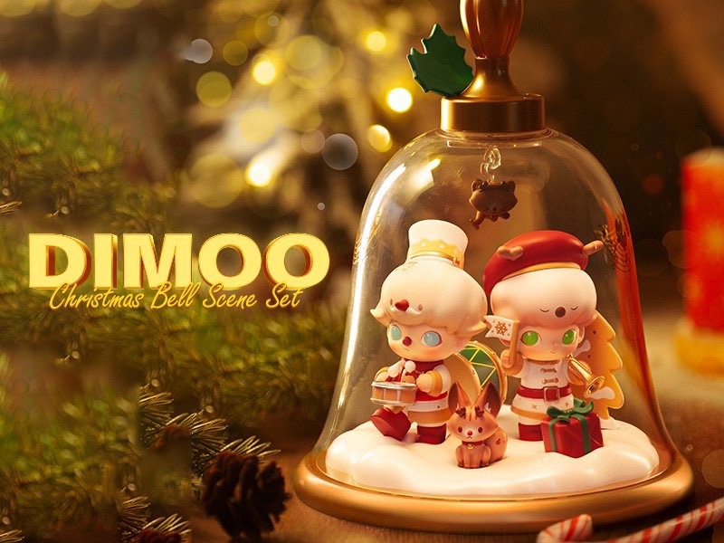 Pop Mart Dimoo Christmas Bell Scene Set, Hobbies & Toys, Toys & Games ...