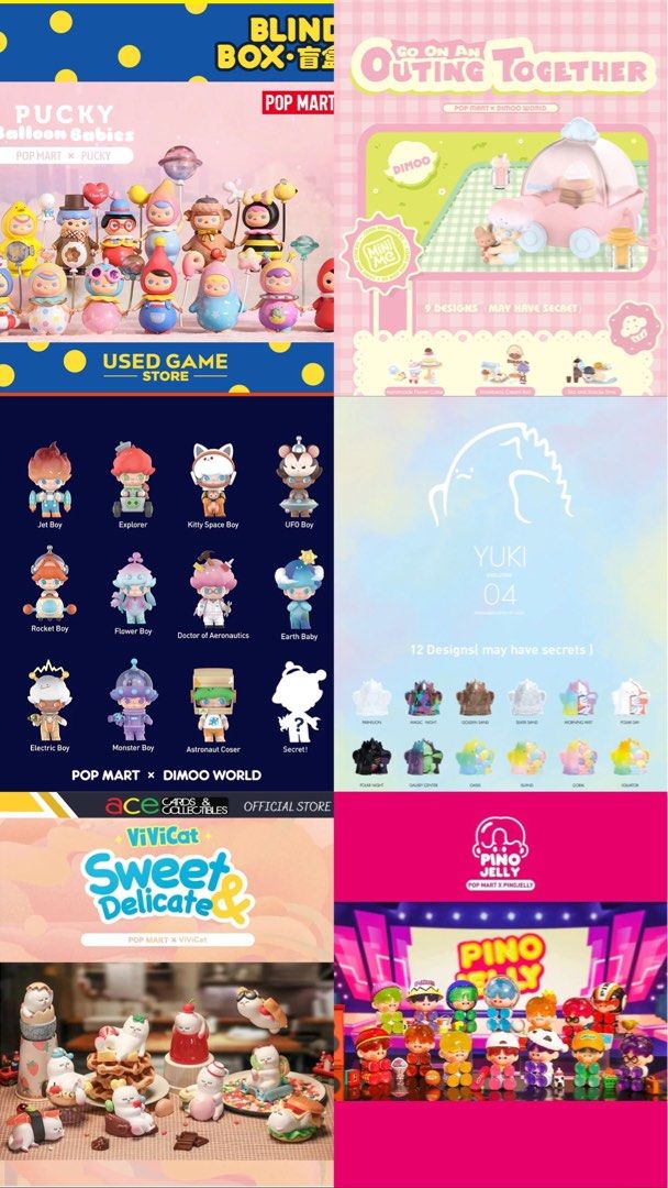 Popmart blindboxes, Hobbies & Toys, Toys & Games on Carousell