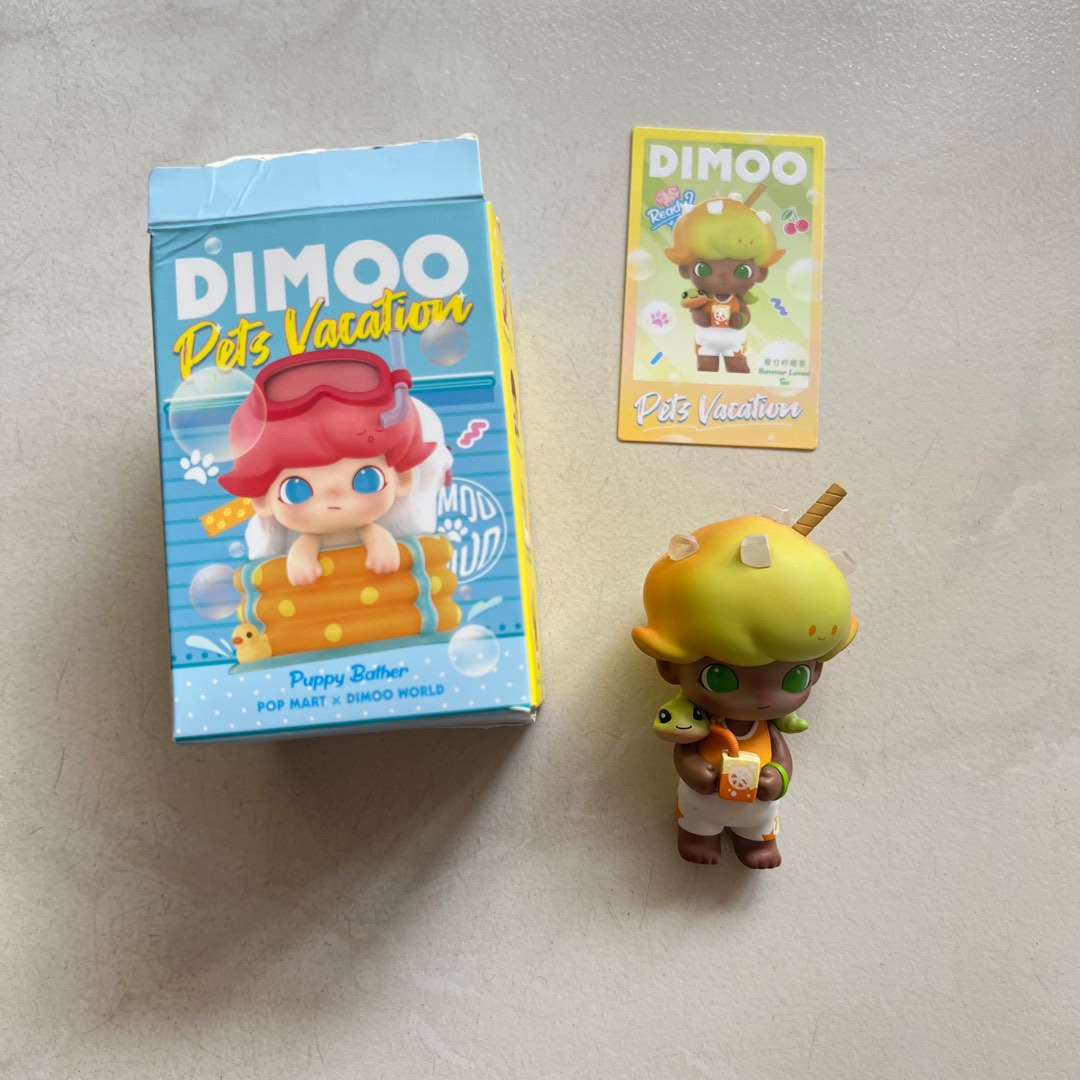 POPMART Dimoo Pets Vacation (summer lemon tea), Hobbies & Toys, Toys ...