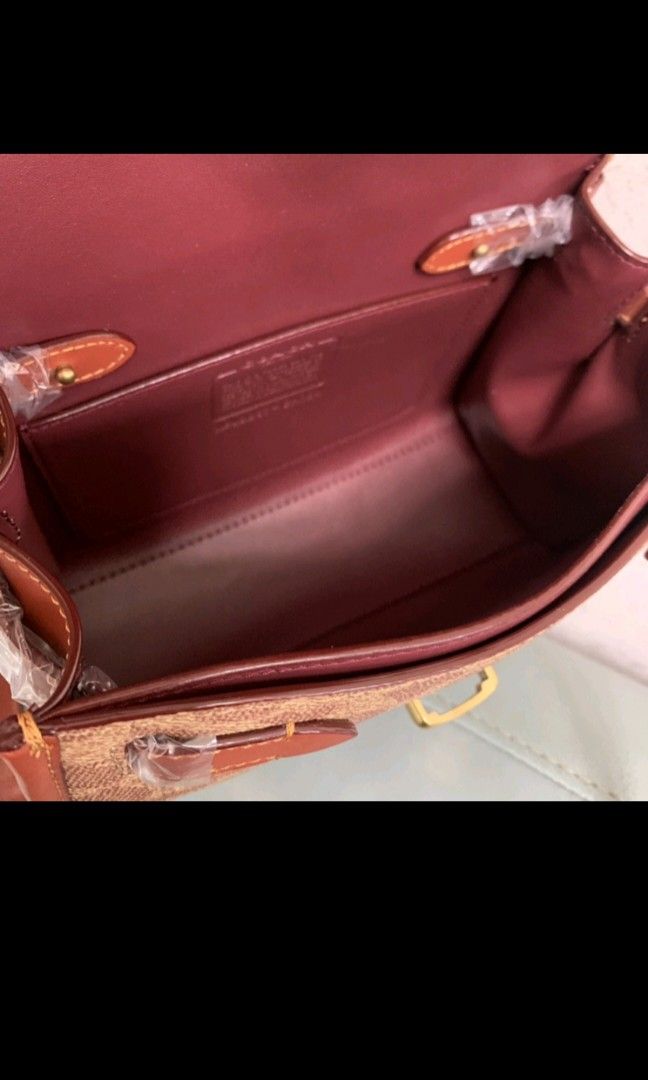 Preorder coach sammy top handle tabby c closure in signature canvas bag ...