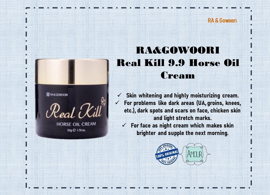 RA&GOWOORI Real Kill 9.9 Horse Oil Cream, 50G, Beauty & Personal Care ...
