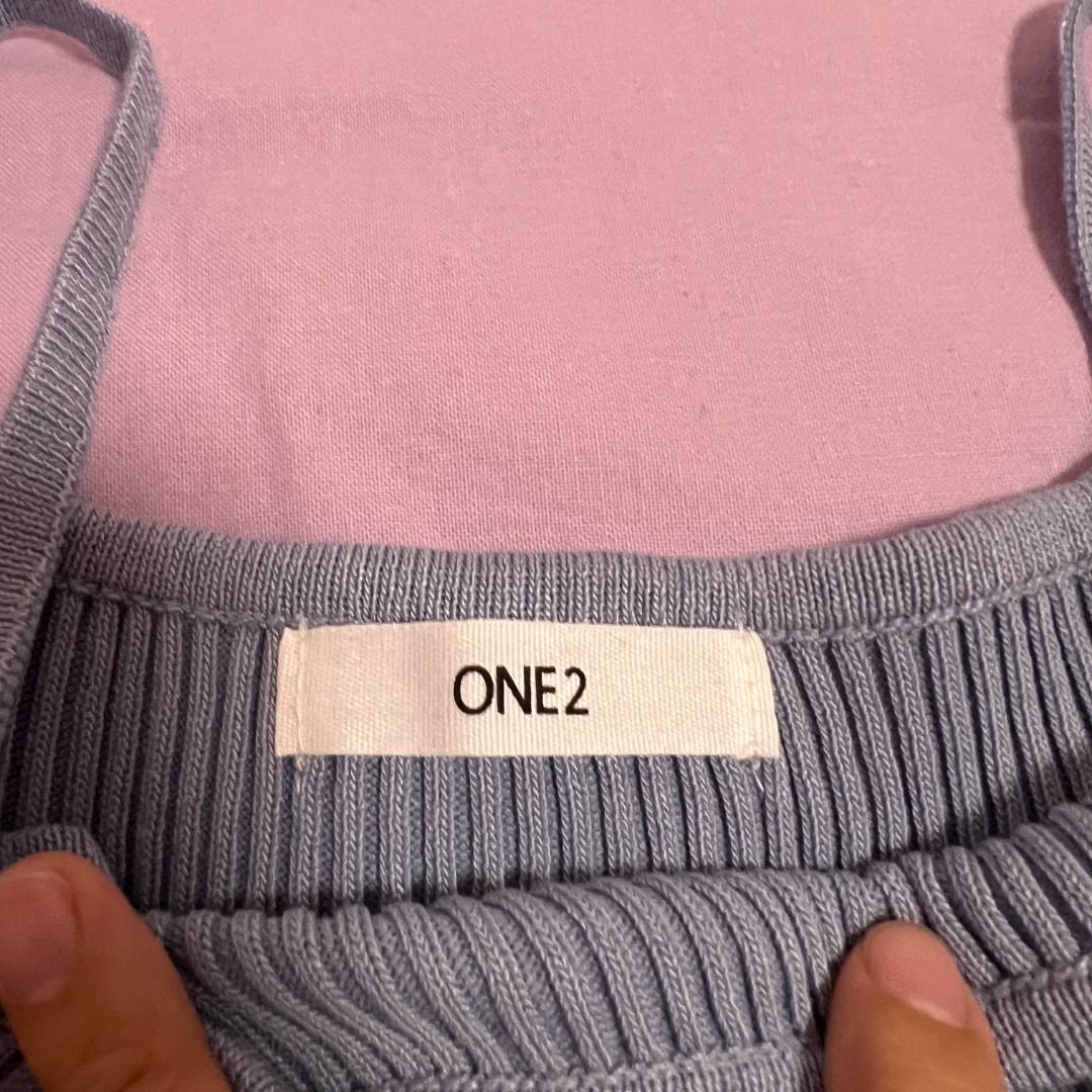 Ribbed Light Blue Spaghetti Strap top on Carousell