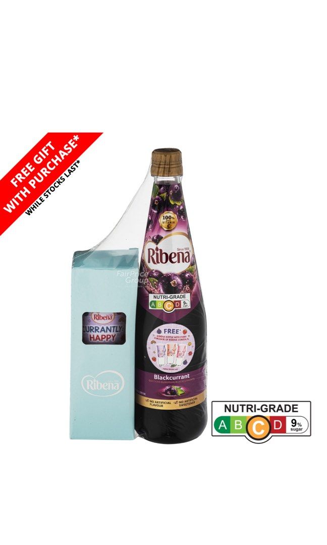 Ribena glass Water Bottle tumblr with handle, Furniture & Home Living ...