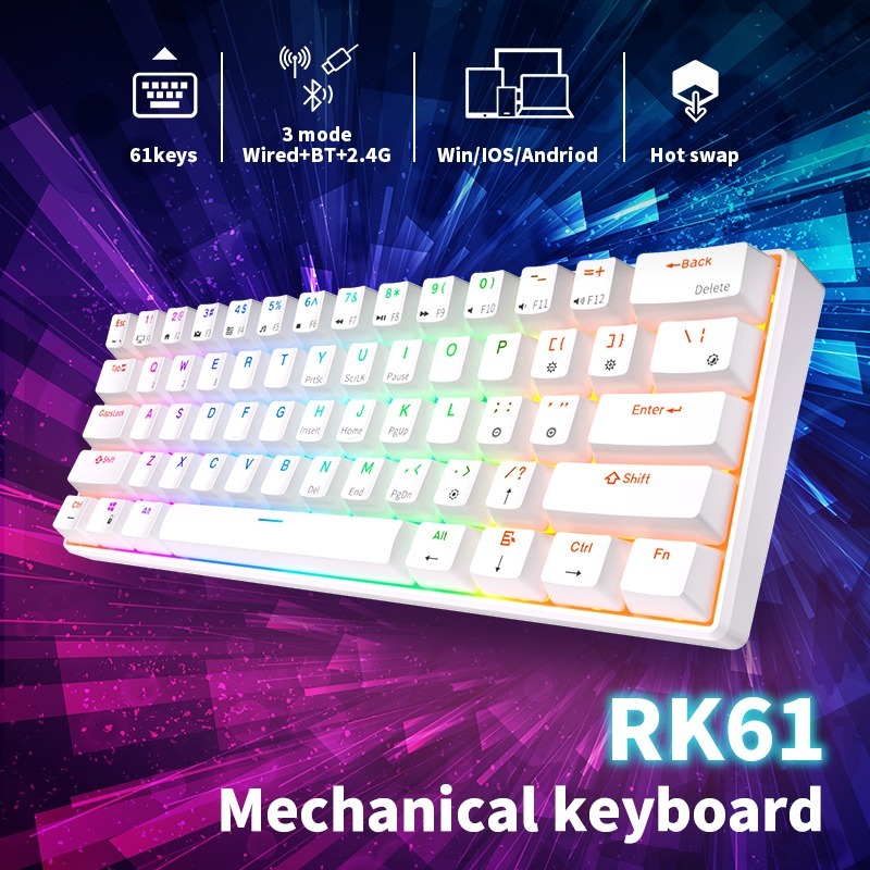 RK61 HotTri 60% Mechanical RGB Gaming Keyboard - ROYAL KLUDGE , Computers & Tech, Parts ...
