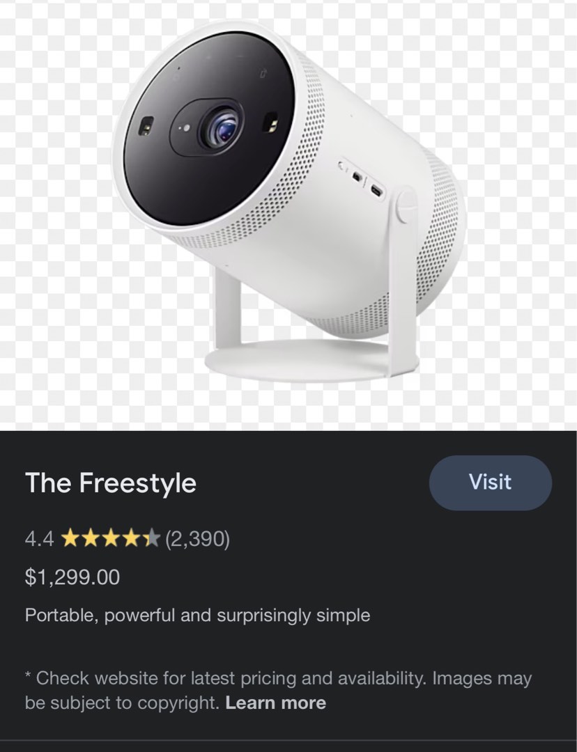 Samsung the freestyle projector, TV & Home Appliances, TV ...