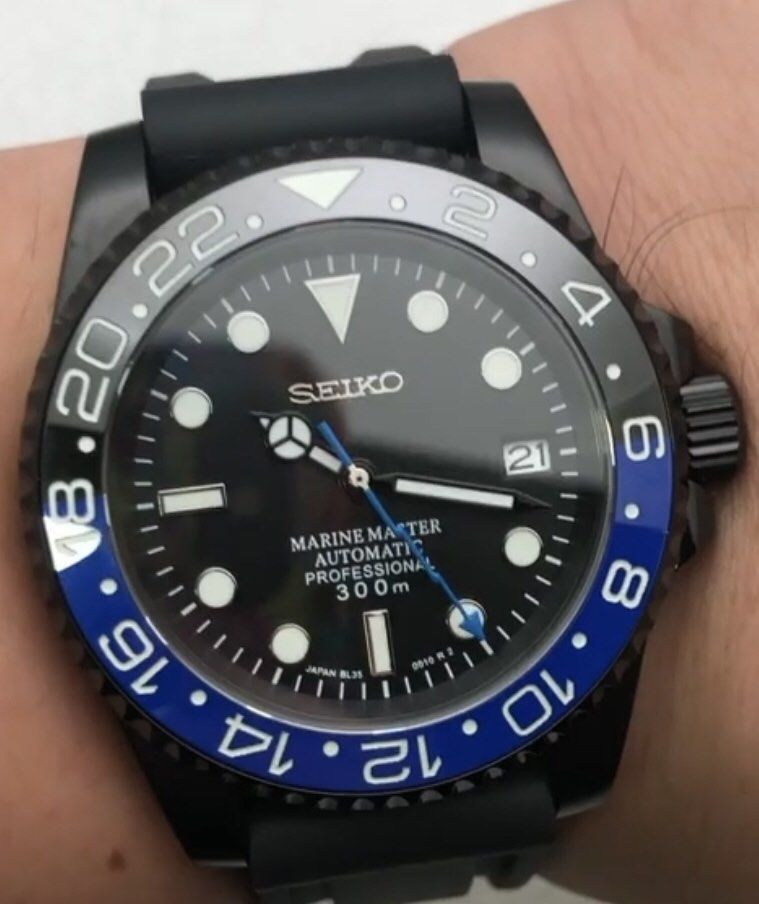 Seiko Mod Dark Night Aka Batman NH35, Luxury, Watches on Carousell