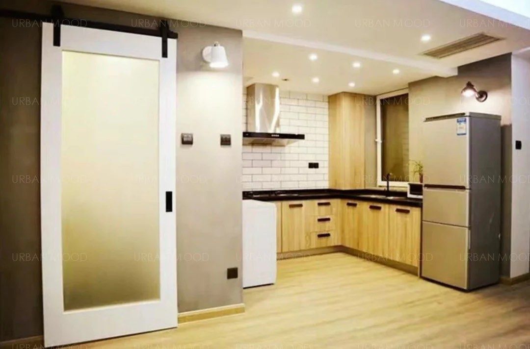 SELENA Rustic Sliding Mirror Door, Furniture & Home Living, Home Decor ...