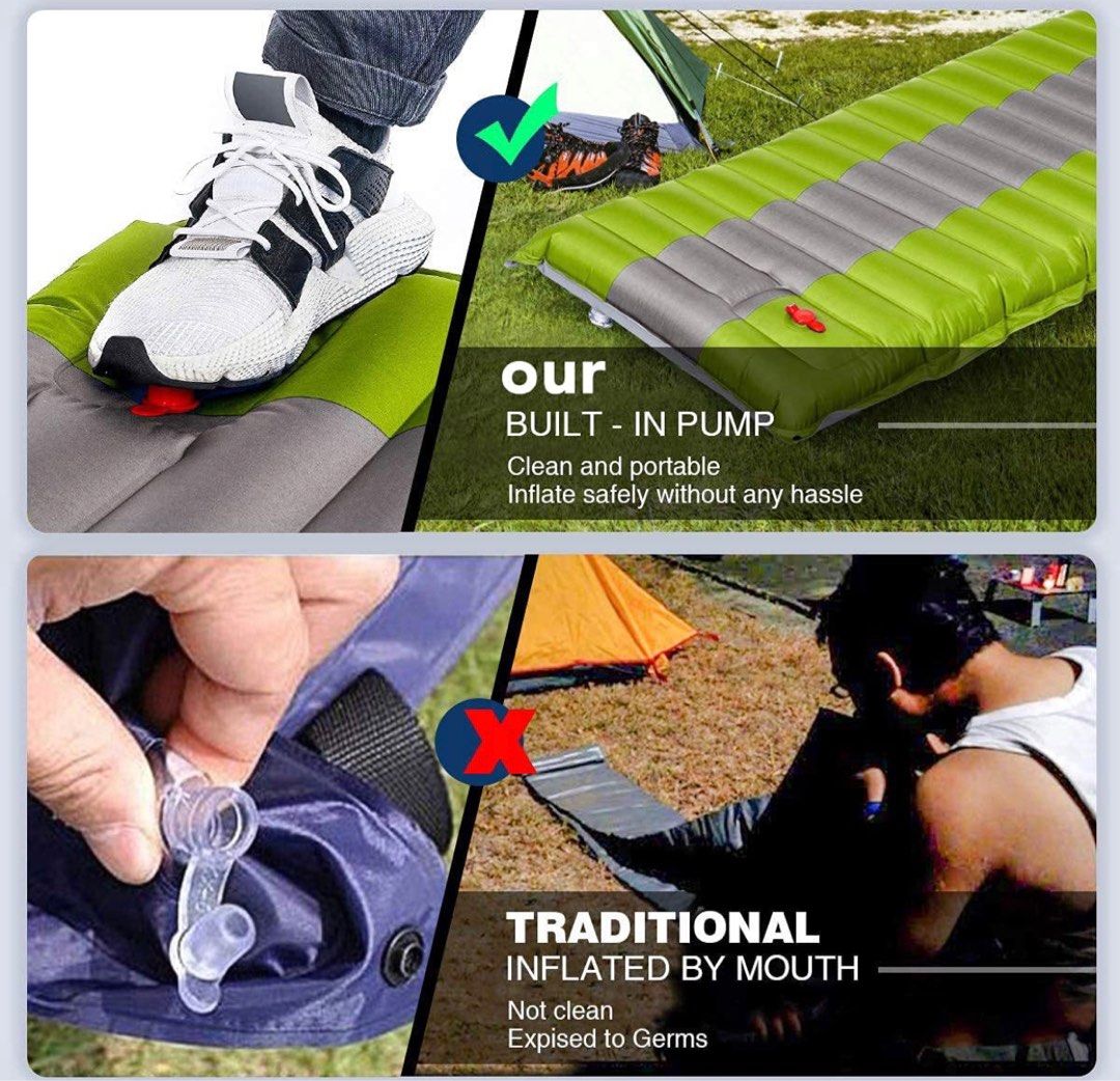 Self inflating waterproof camping bed, Sports Equipment, Hiking ...