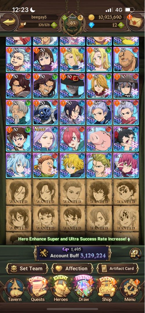 Seven Deadly Sins STACKED account 7ds, Video Gaming, Gaming Accessories ...