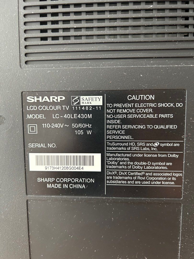 Sharp LCD 40 inch, TV & Home Appliances, TV & Entertainment, TV on ...