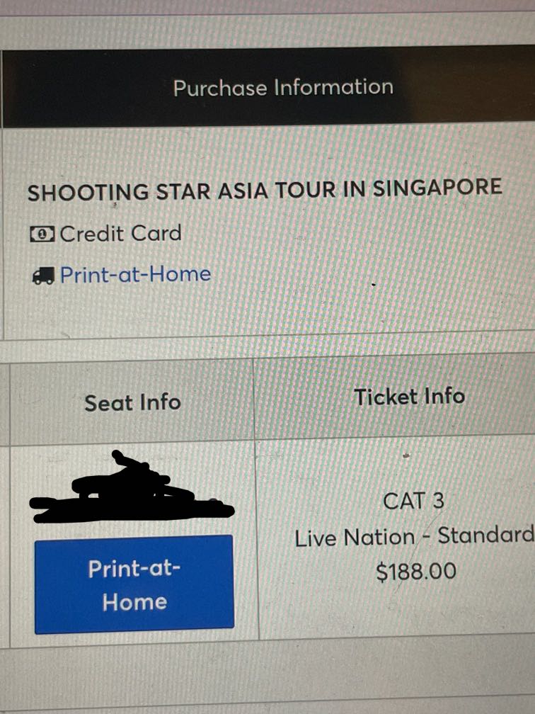 shooting star asia tour in singapore cat 3, Tickets & Vouchers, Event Tickets on Carousell