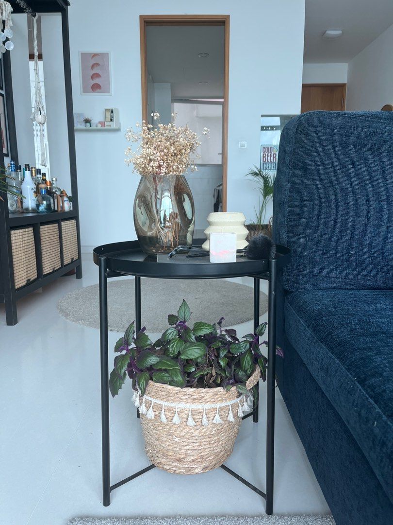 ikea metal side table, Furniture & Home Living, Furniture, Tables ...