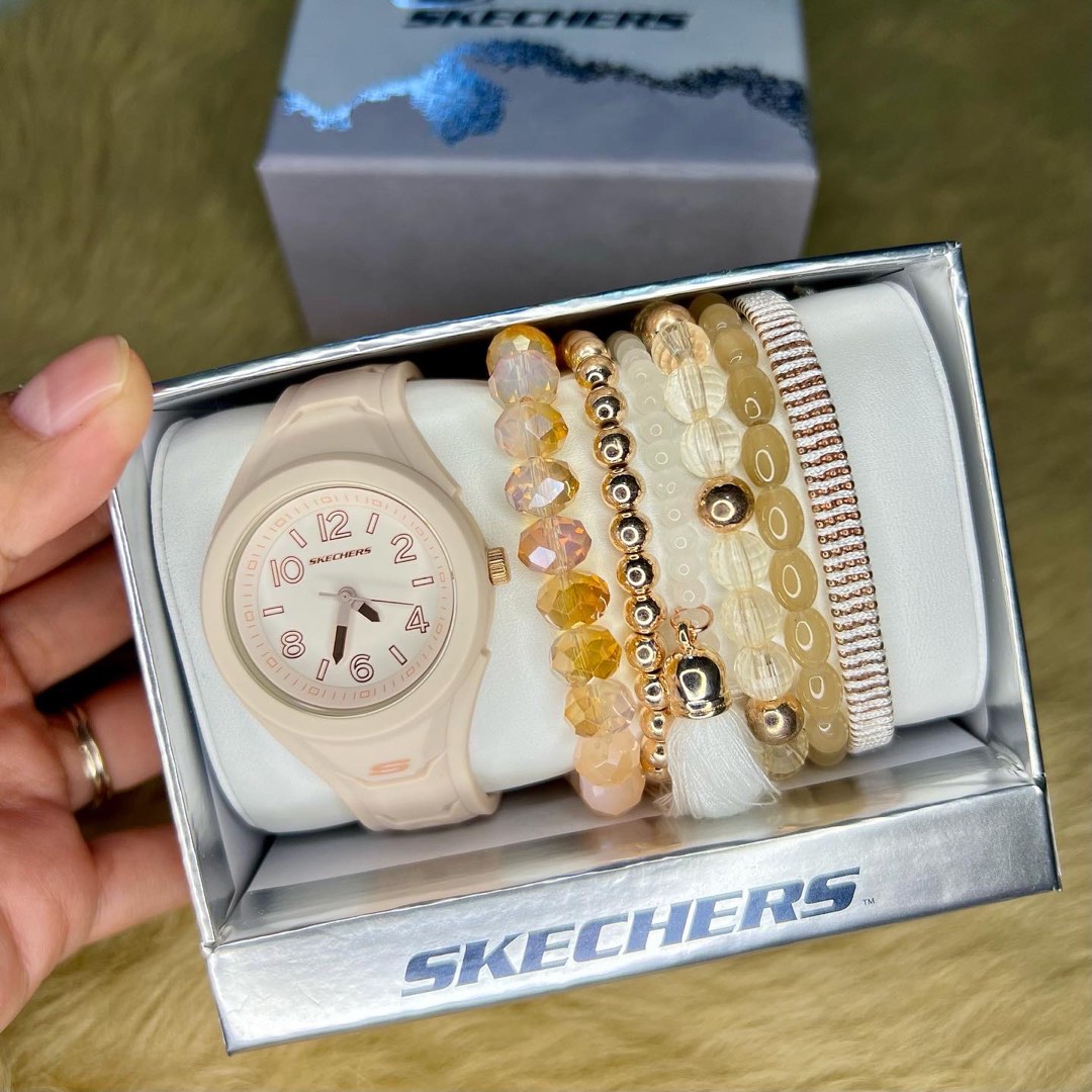Skechers Women’s Watch & Bracelet Set, Women's Fashion, Watches ...