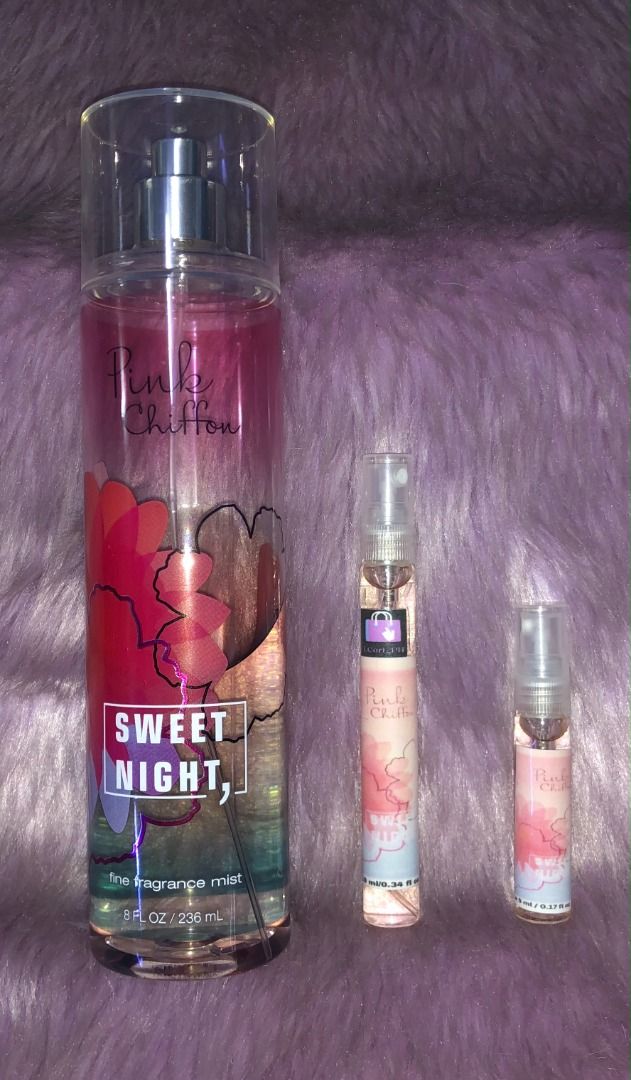 SN Sweet Night Pink Chiffon Fine Fragrance Mist (Decant) on Carousell