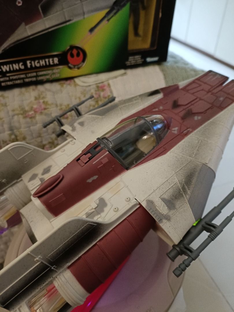 STAR WARS POTF customised A-Wing Fighter with pilot, Hobbies & Toys ...