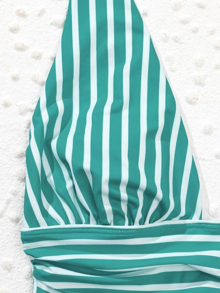 Striped One Piece Womens Fashion Swimwear Bikinis And Swimsuits On