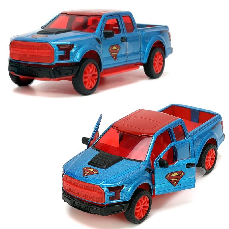 SUPERMAN & 2017 FORD F-150 RAPTOR 1:32 diecast Model car w/ Superman ...