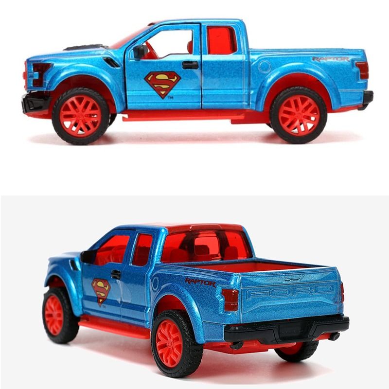 SUPERMAN & 2017 FORD F-150 RAPTOR 1:32 diecast Model car w/ Superman ...